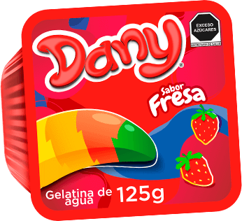 Lleva a Todos Lados Gelatina Dany Xprim de Fresa, Piña y Uva